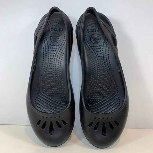 CROCS | Shoes | Crocs Kadee Shoes Womens 9 Black Slip On Sling Back ...